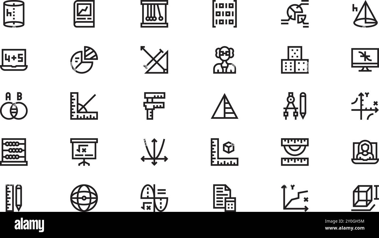Maths icons High-Quality Vector Icons Collection with Editable Stroke ...