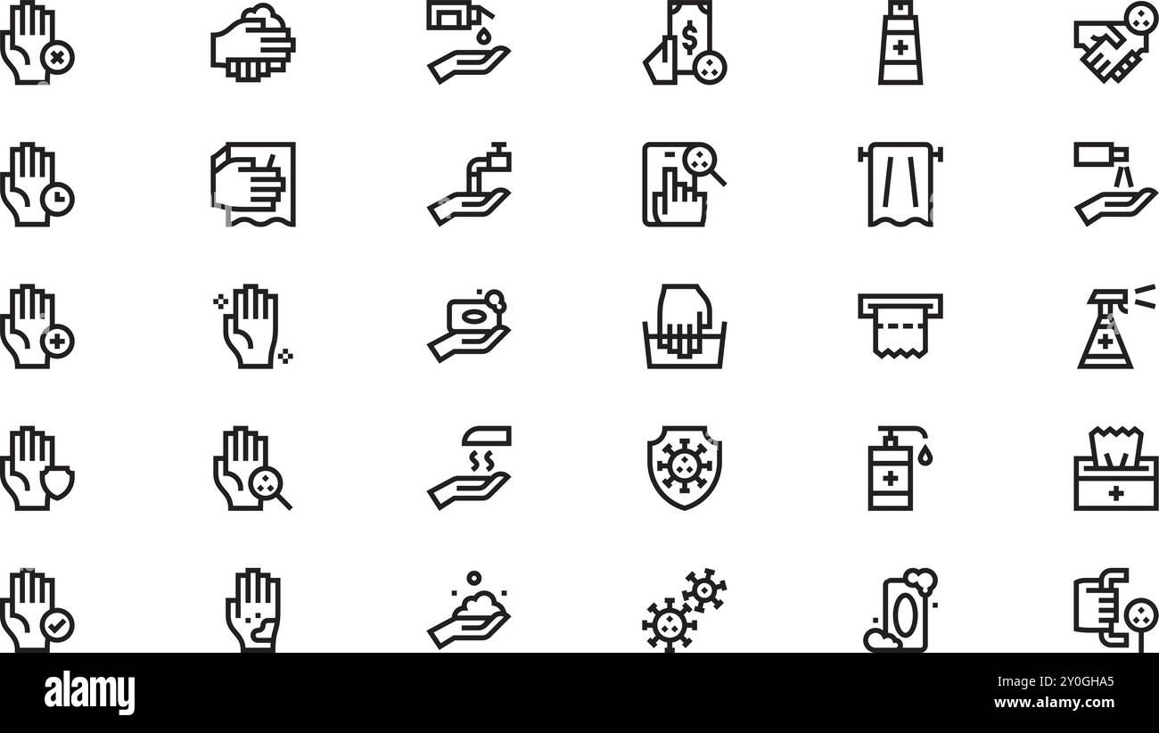 Hand washing icons pack High-Quality Vector Icons Collection with ...