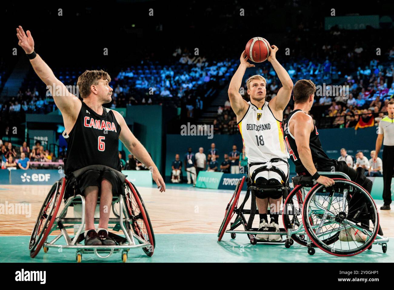 PARIS, FRANKREICH 02. September - Rollstuhlbasketball Deutschland - Kanada Herren Paris 2024 ...