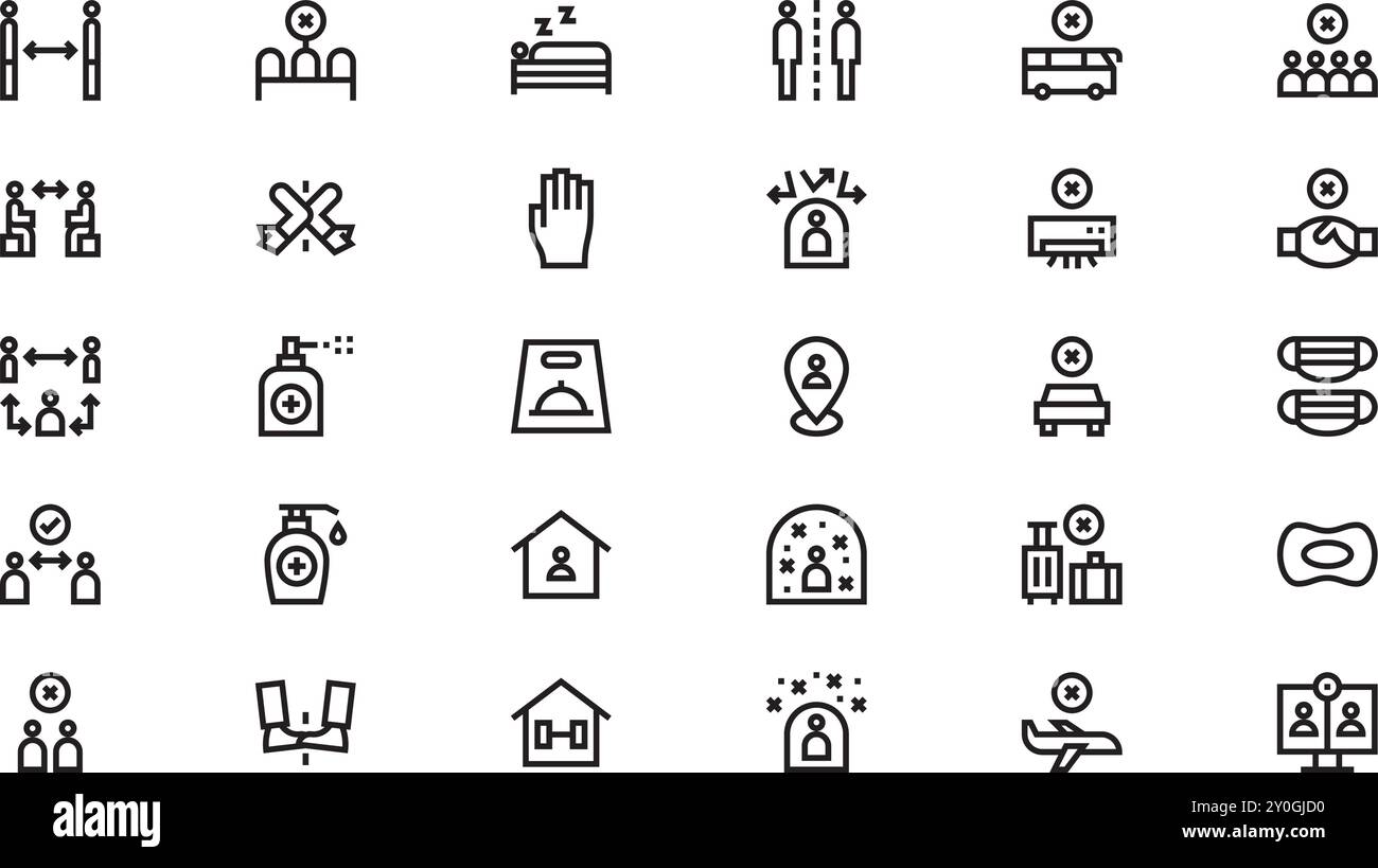 Social distancing icons High-Quality Vector Icons Collection with ...