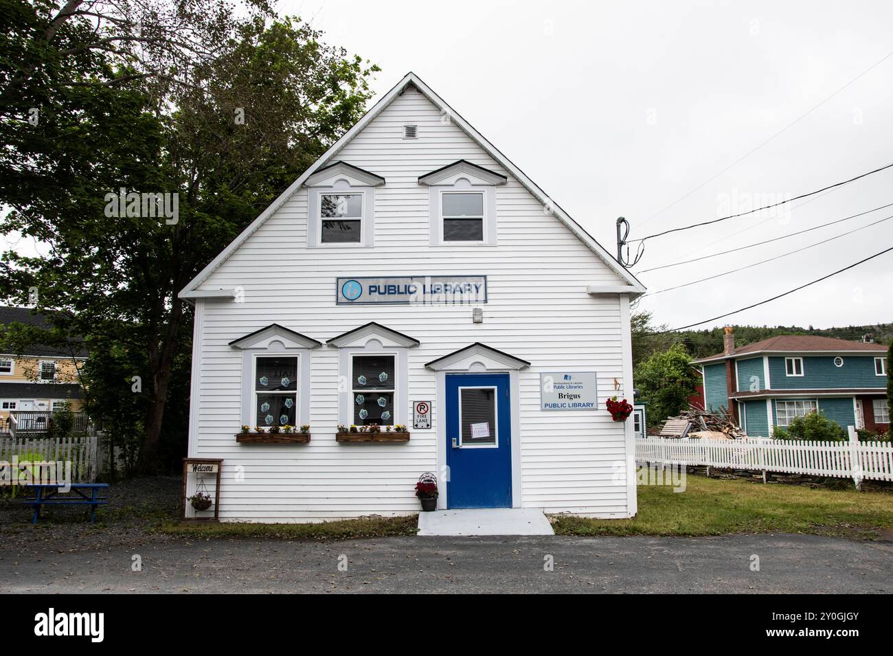 Public library on South Street in Brigus, Newfoundland & Labrador ...