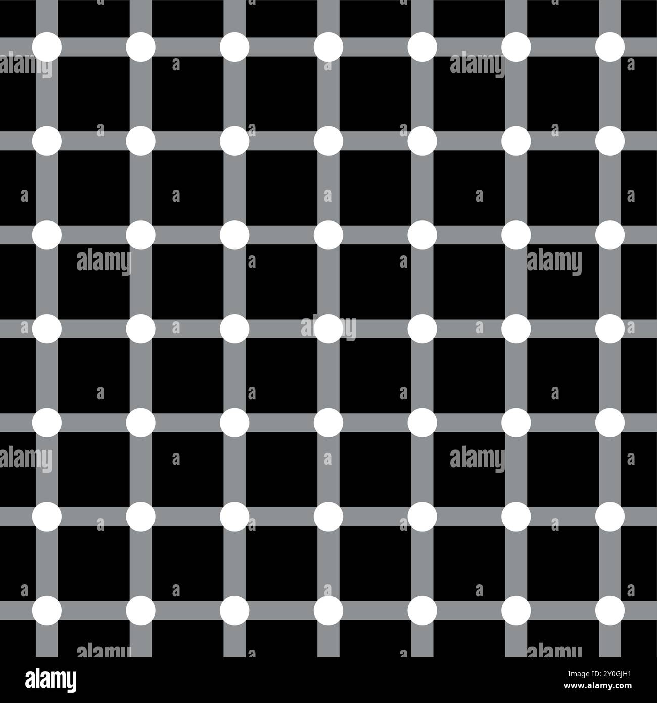 Black background with white dots on grey grid lines creating a ...
