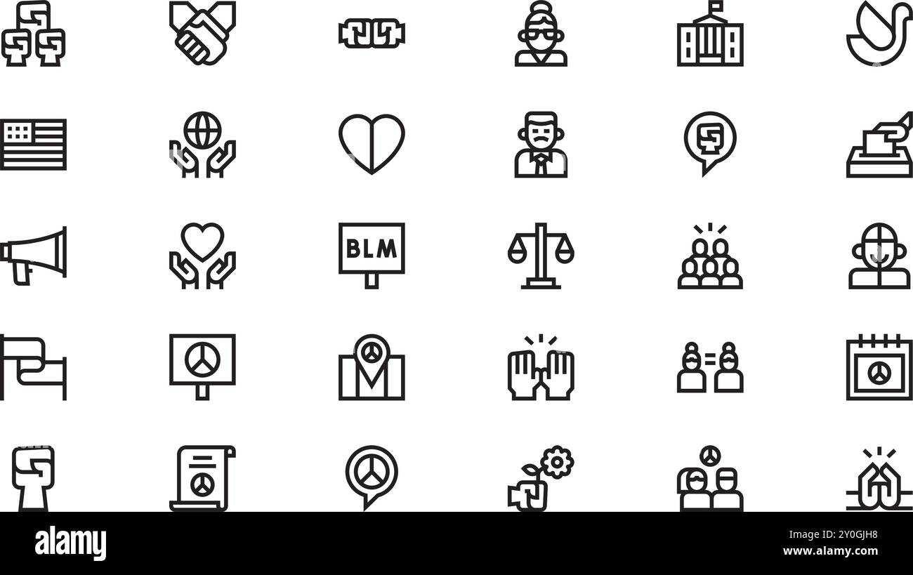 Civil rights movement icons pack High-Quality Vector Icons Collection ...