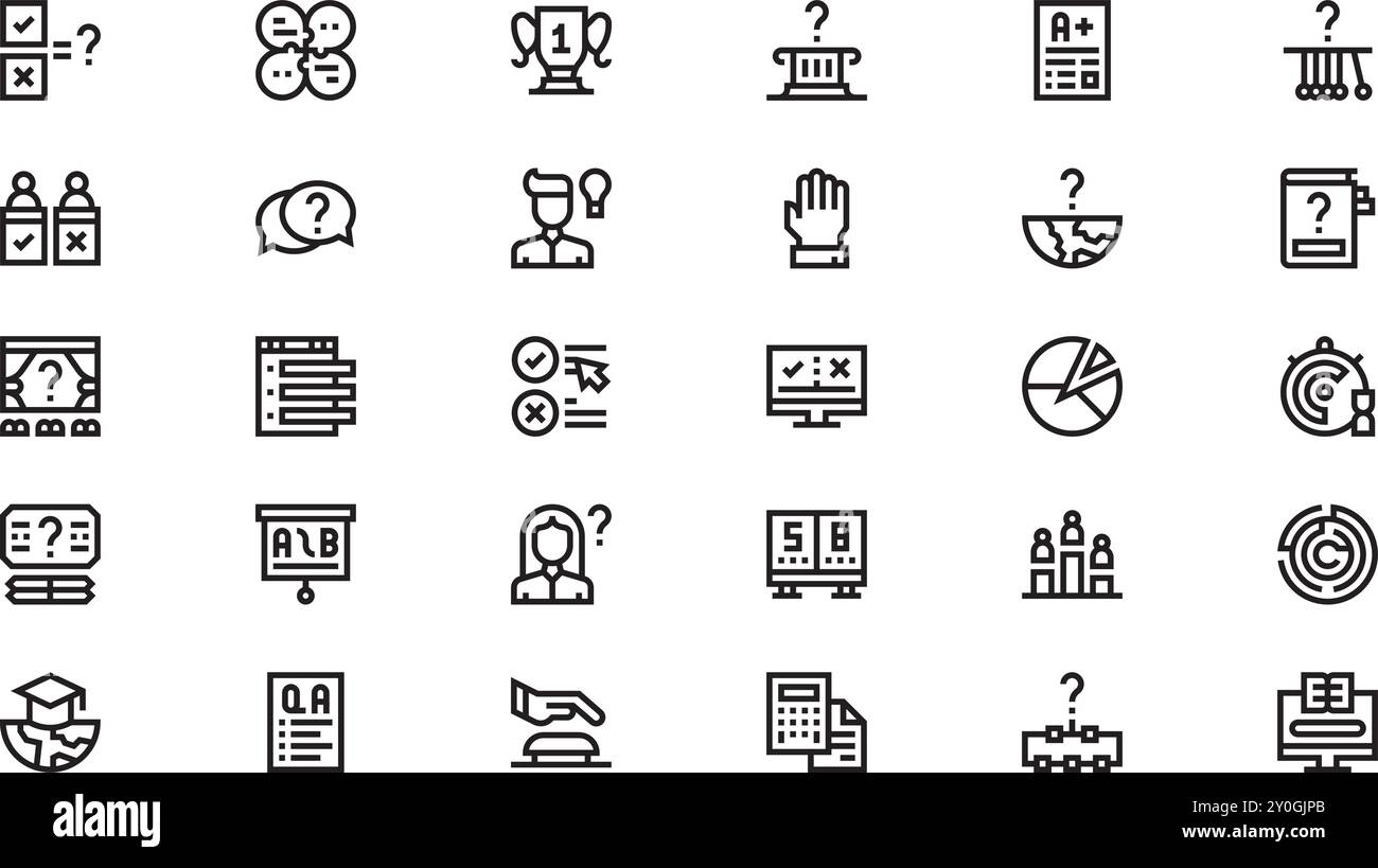 Quiz icons High-Quality Vector Icons Collection with Editable Stroke ...