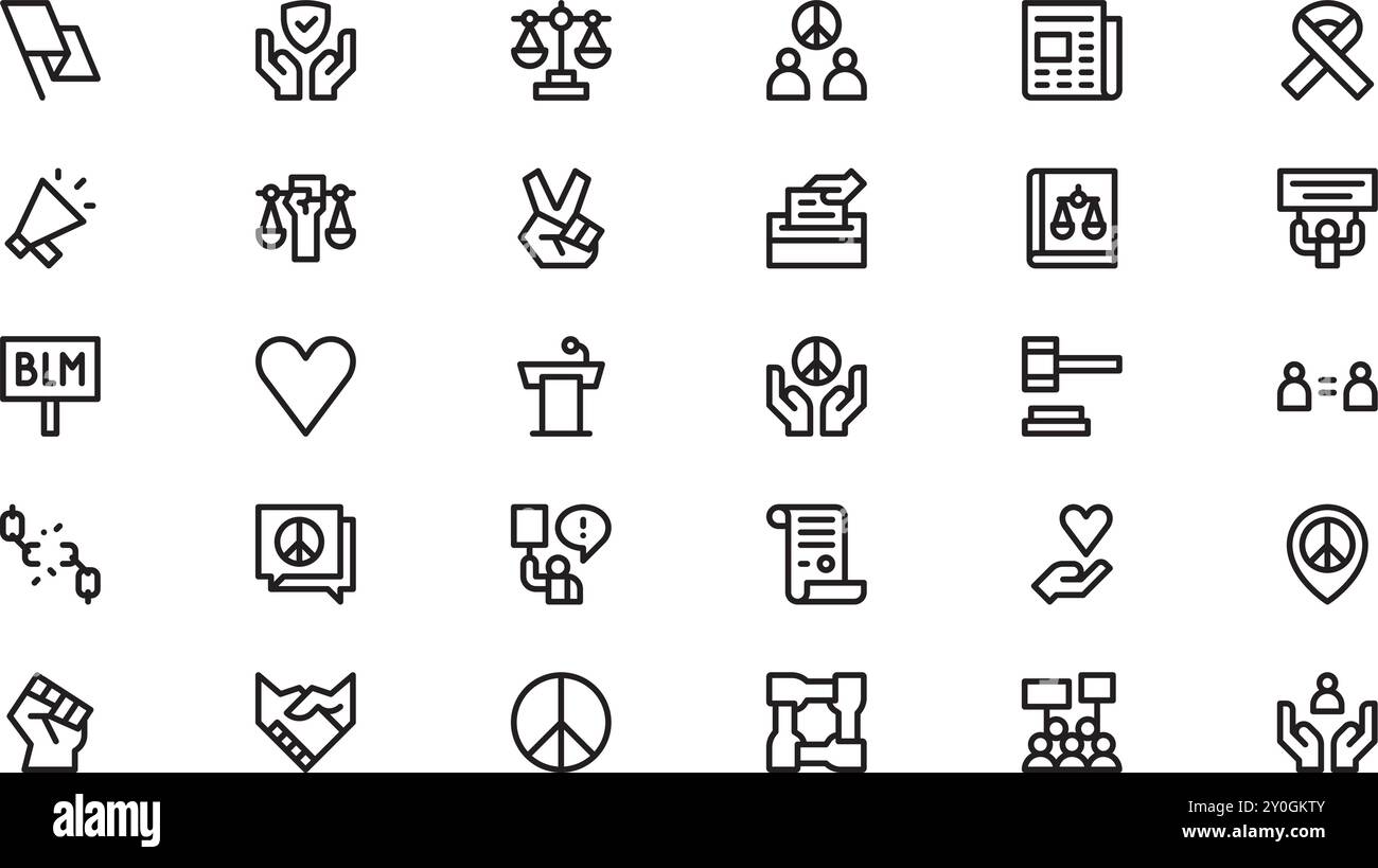 Civil rights movement icons pack High-Quality Vector Icons Collection ...