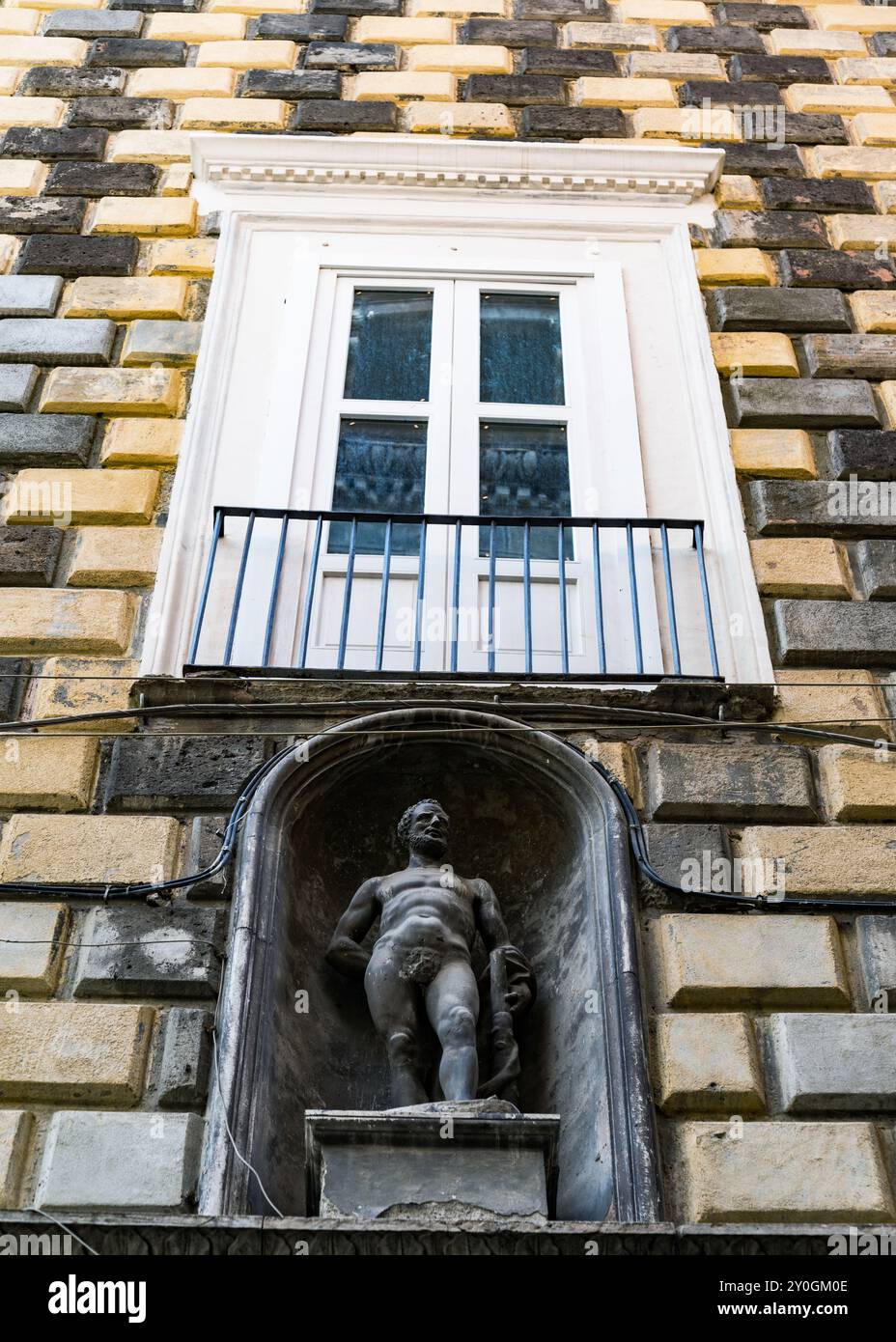 The famous facade of Palazzo Diomede Carafa, Naples, Italy. Palazzo ...