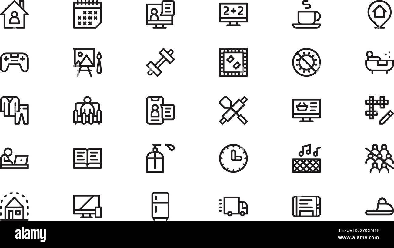 Stay at home icons pack High-Quality Vector Icons Collection with ...