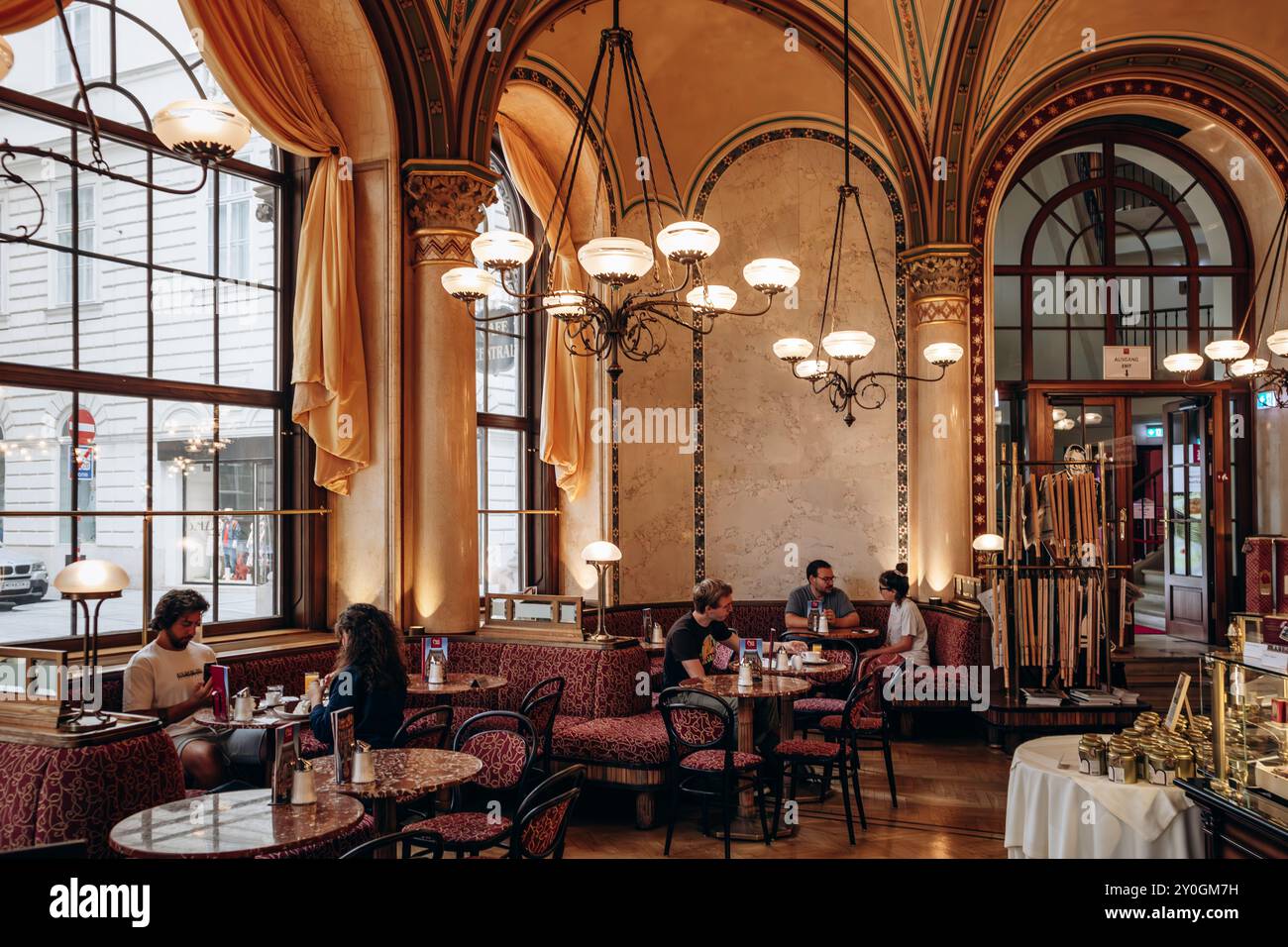 Vienna, Austria - August 6, 2024: The interior of the famous Café ...