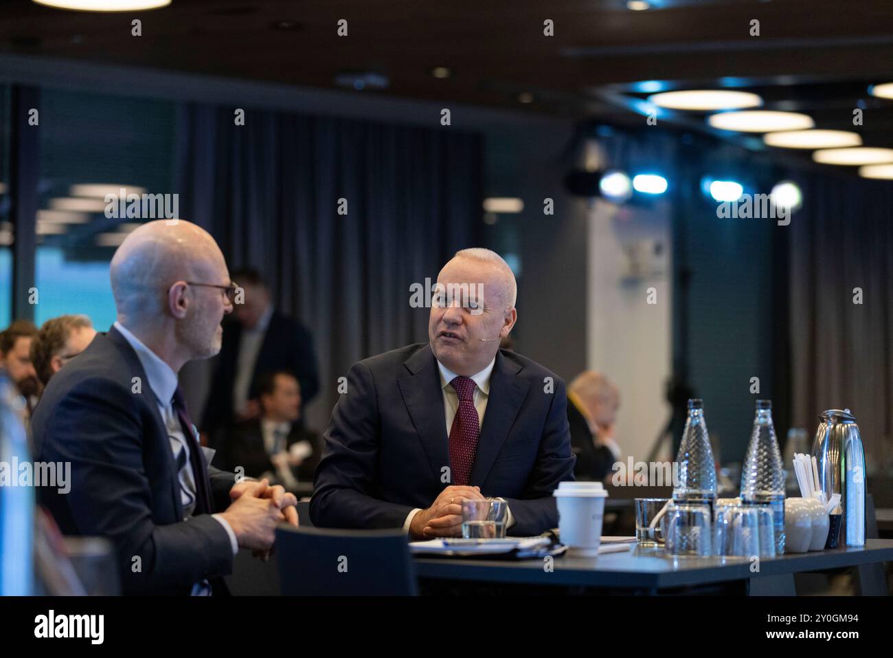 Anders Opedal CEO with Torgrim Reitan CFO ahead of his key note speech ...