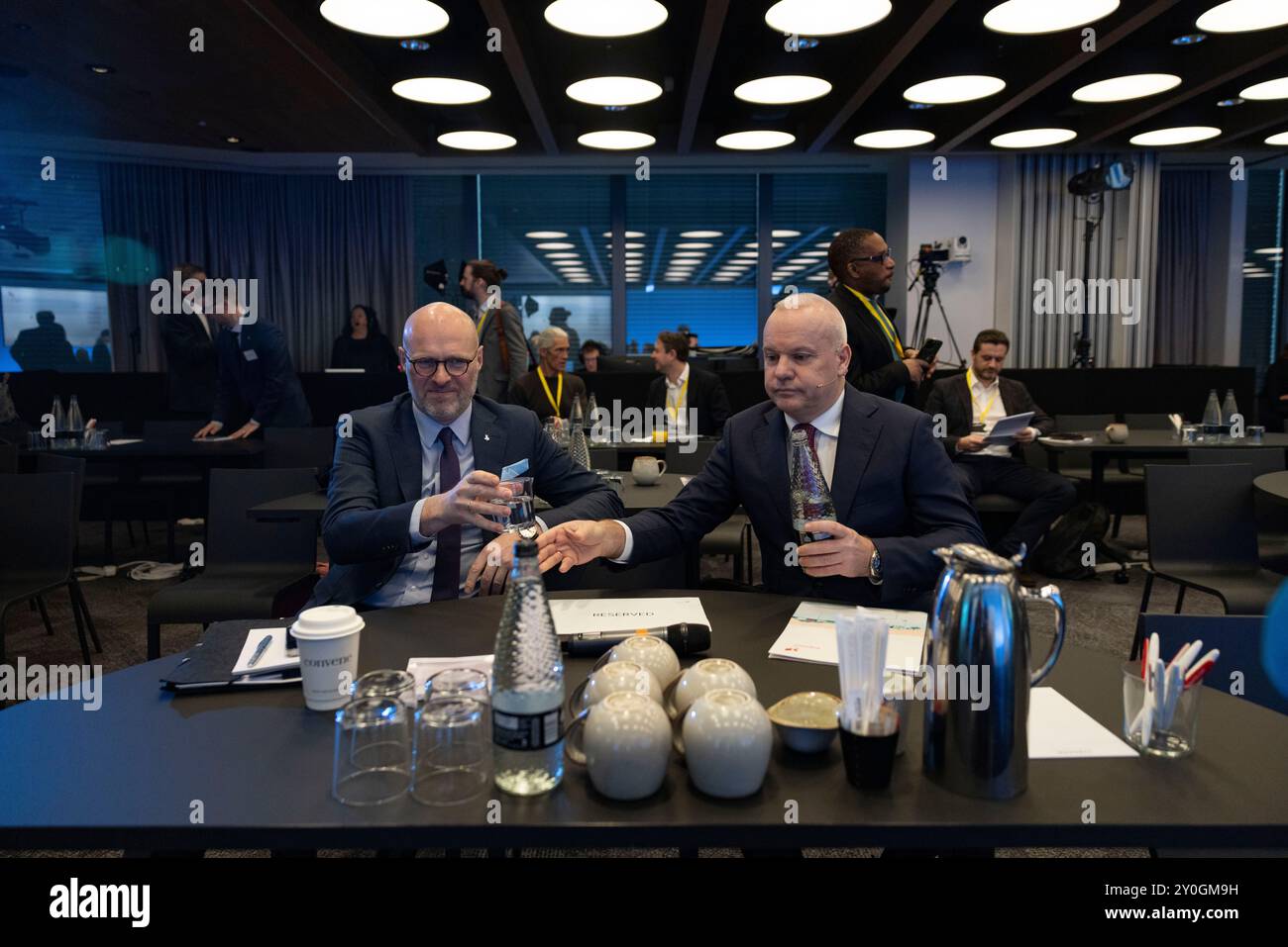 Anders Opedal CEO with Torgrim Reitan CFO ahead of his key note speech ...