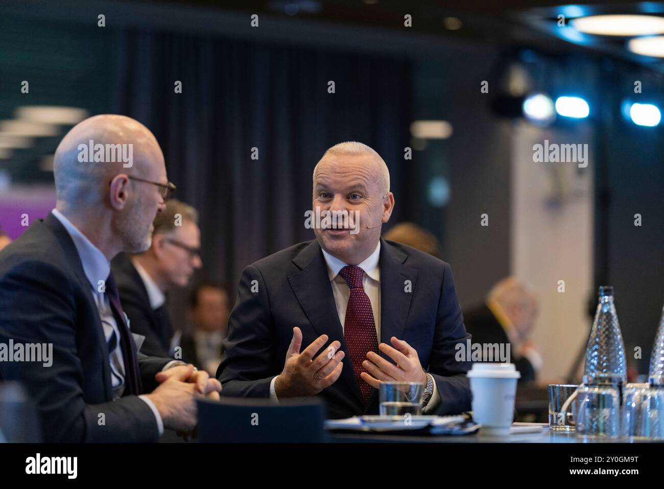 Anders Opedal CEO with Torgrim Reitan CFO ahead of his key note speech ...