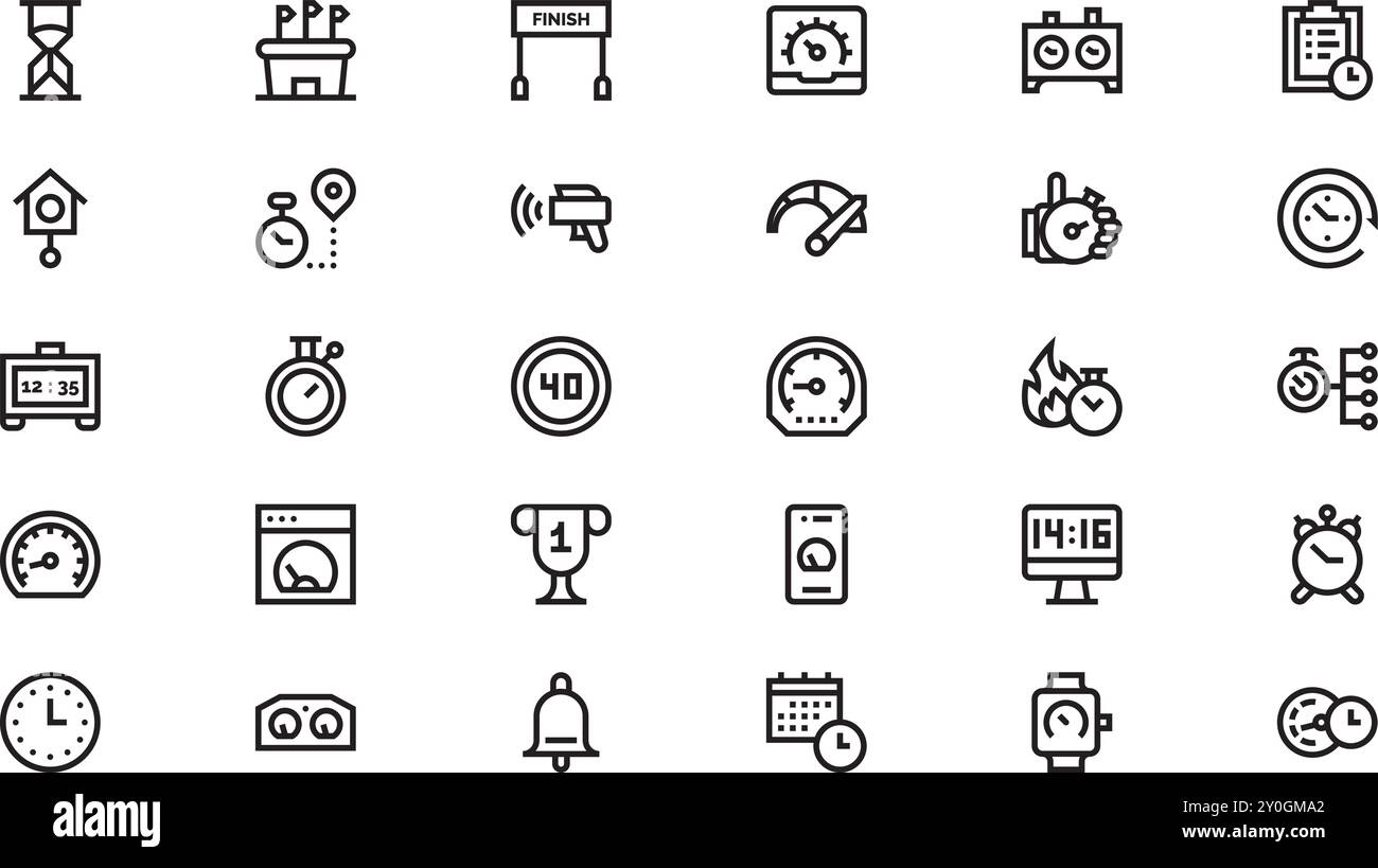 Speedometer time icons pack High-Quality Vector Icons Collection with ...