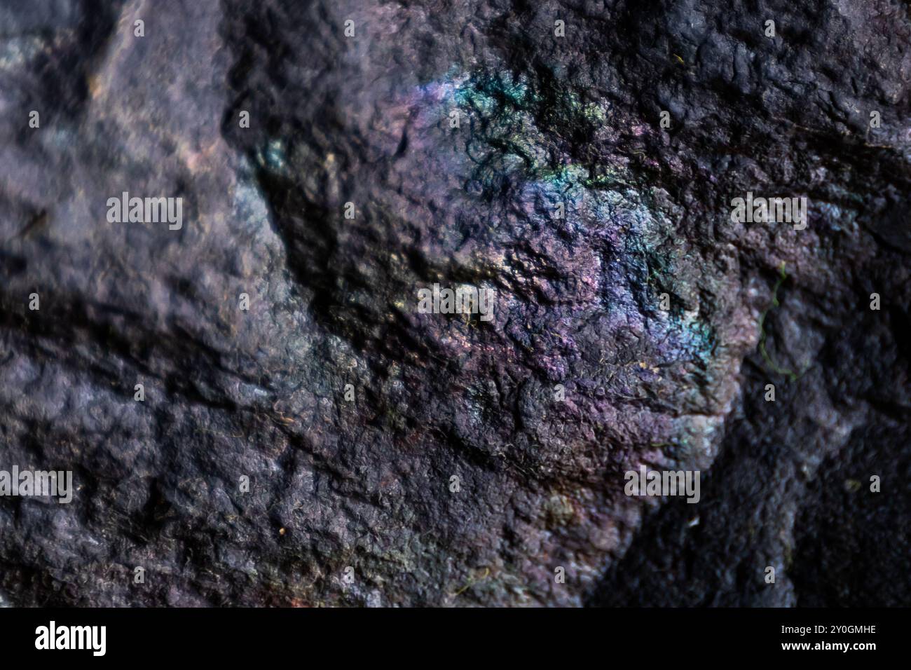 Close-up of the peacock colours of bornite ore Stock Photo - Alamy