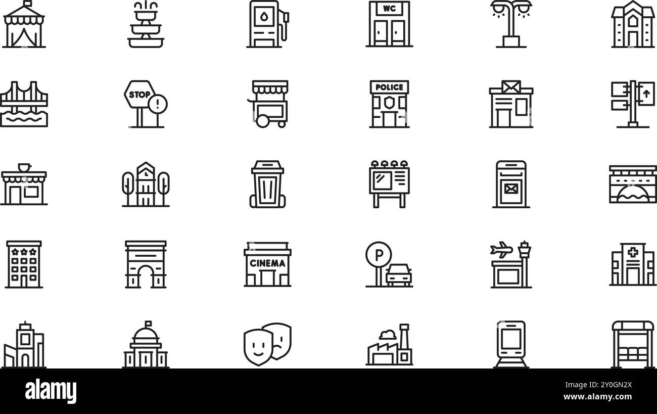 City icons High-Quality Vector Icons Collection with Editable Stroke. Ideal for Professional and ...