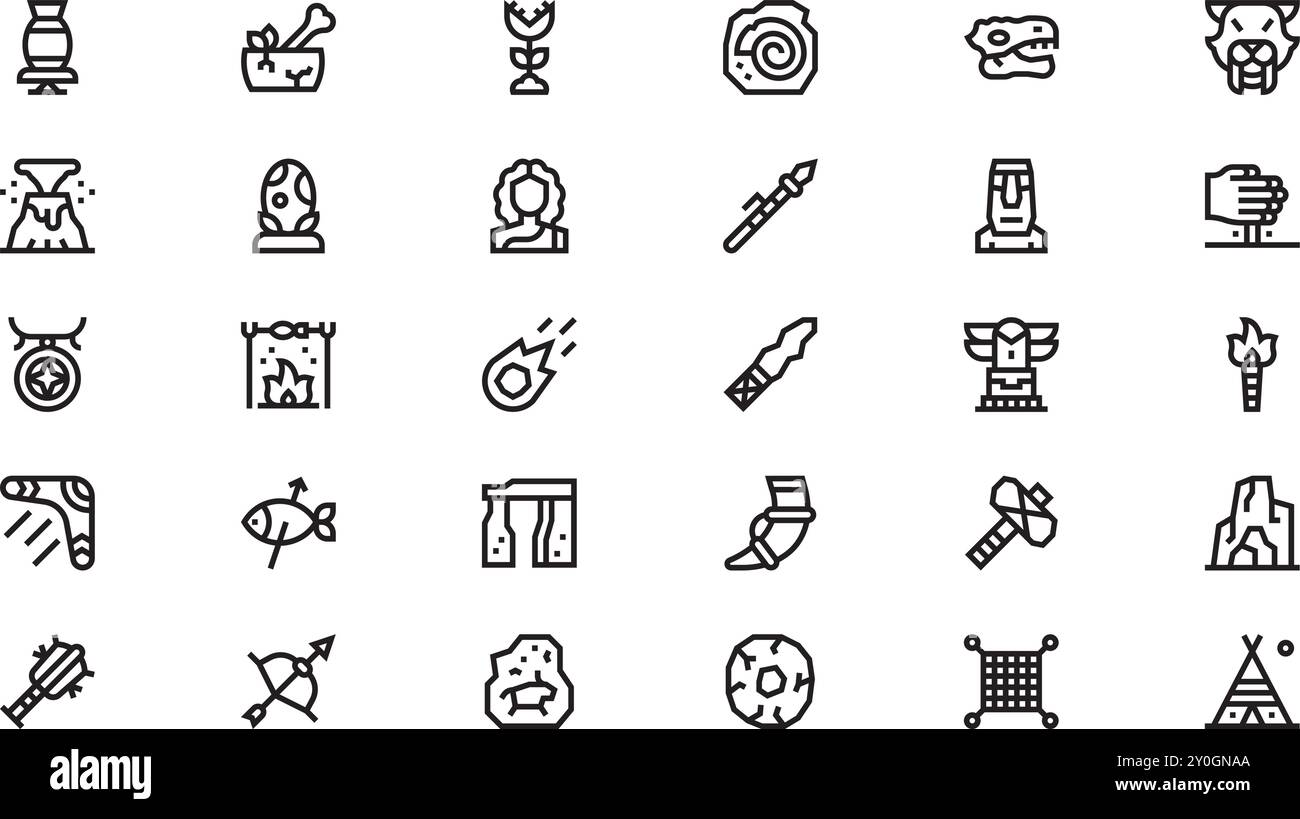 Prehistoric icons High-Quality Vector Icons Collection with Editable ...