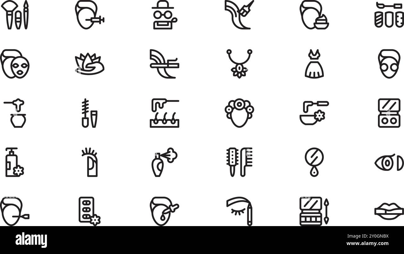 Instagram highlights stories beauty icons High-Quality Vector Icons ...