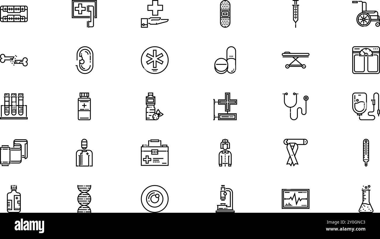Health and medical icons pack High-Quality Vector Icons Collection with ...