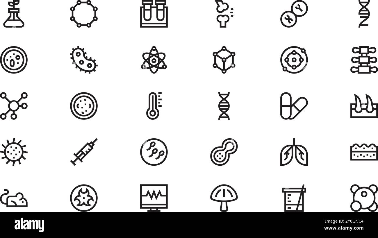 Biology icons High-Quality Vector Icons Collection with Editable Stroke ...