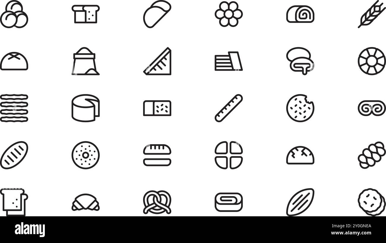 Bread icons pack High-Quality Vector Icons Collection with Editable ...