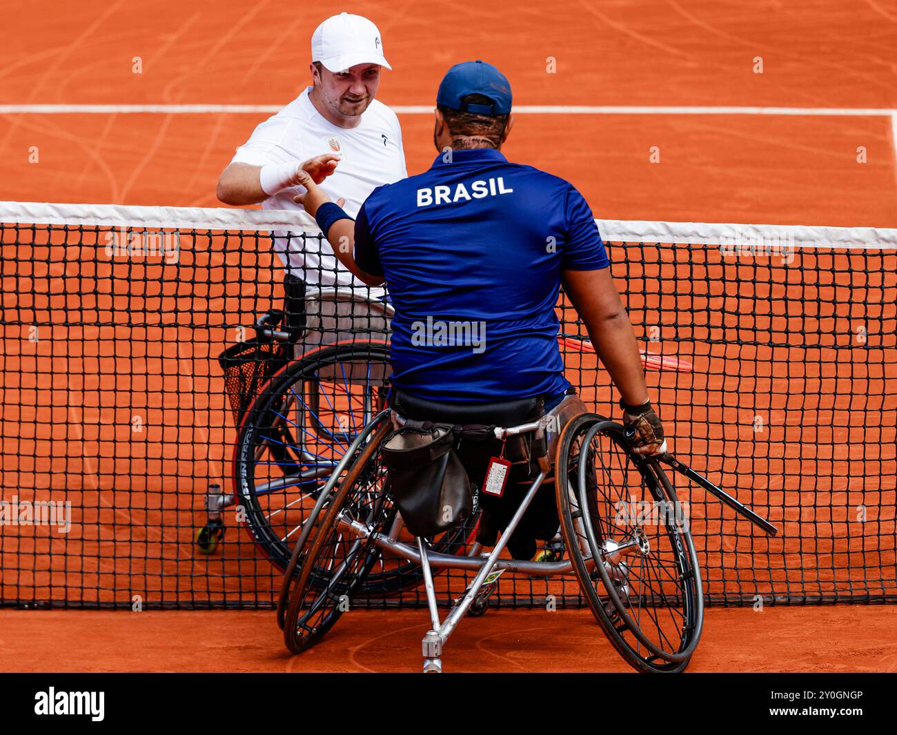 Paris, Sept. 2, 2024, Paralympic wheelchair tennis event. Leandro Pena ...
