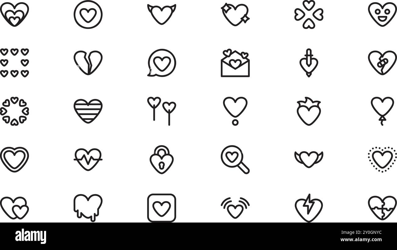 Hearts icons icons High-Quality Vector Icons Collection with Editable ...