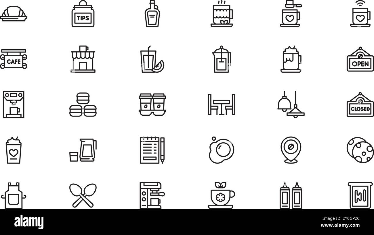 Cafe icons High-Quality Vector Icons Collection with Editable Stroke ...