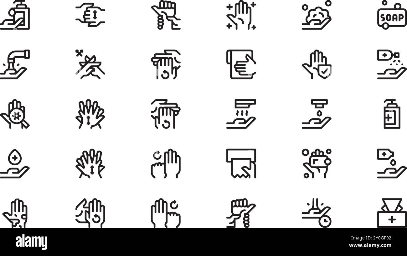 Hand washing icons High-Quality Vector Icons Collection with Editable ...