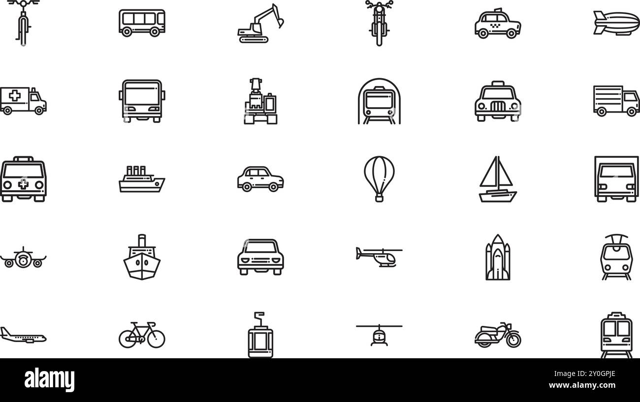 Transportation icon collection icons High-Quality Vector Icons ...