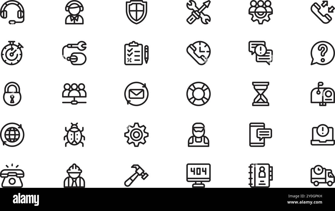 Tech support icons High-Quality Vector Icons Collection with Editable ...