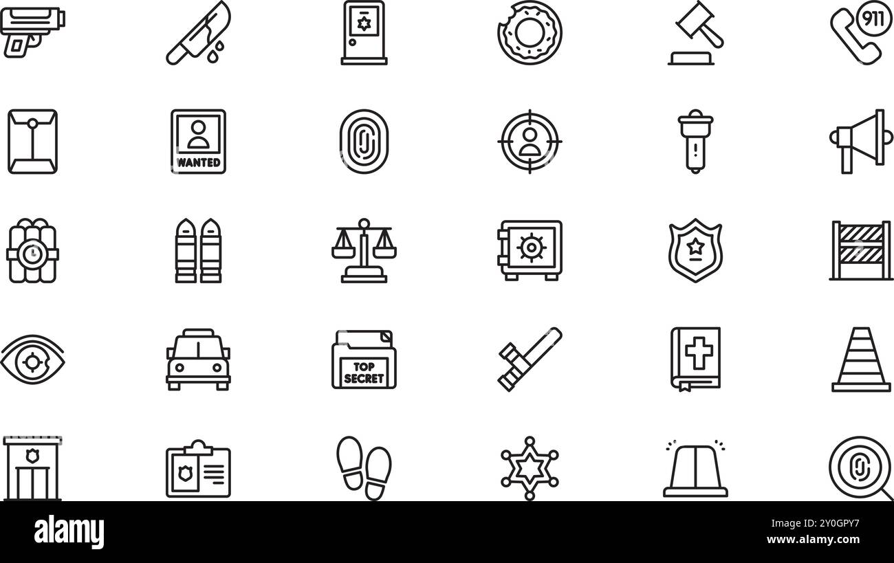 Police icons High-Quality Vector Icons Collection with Editable Stroke ...