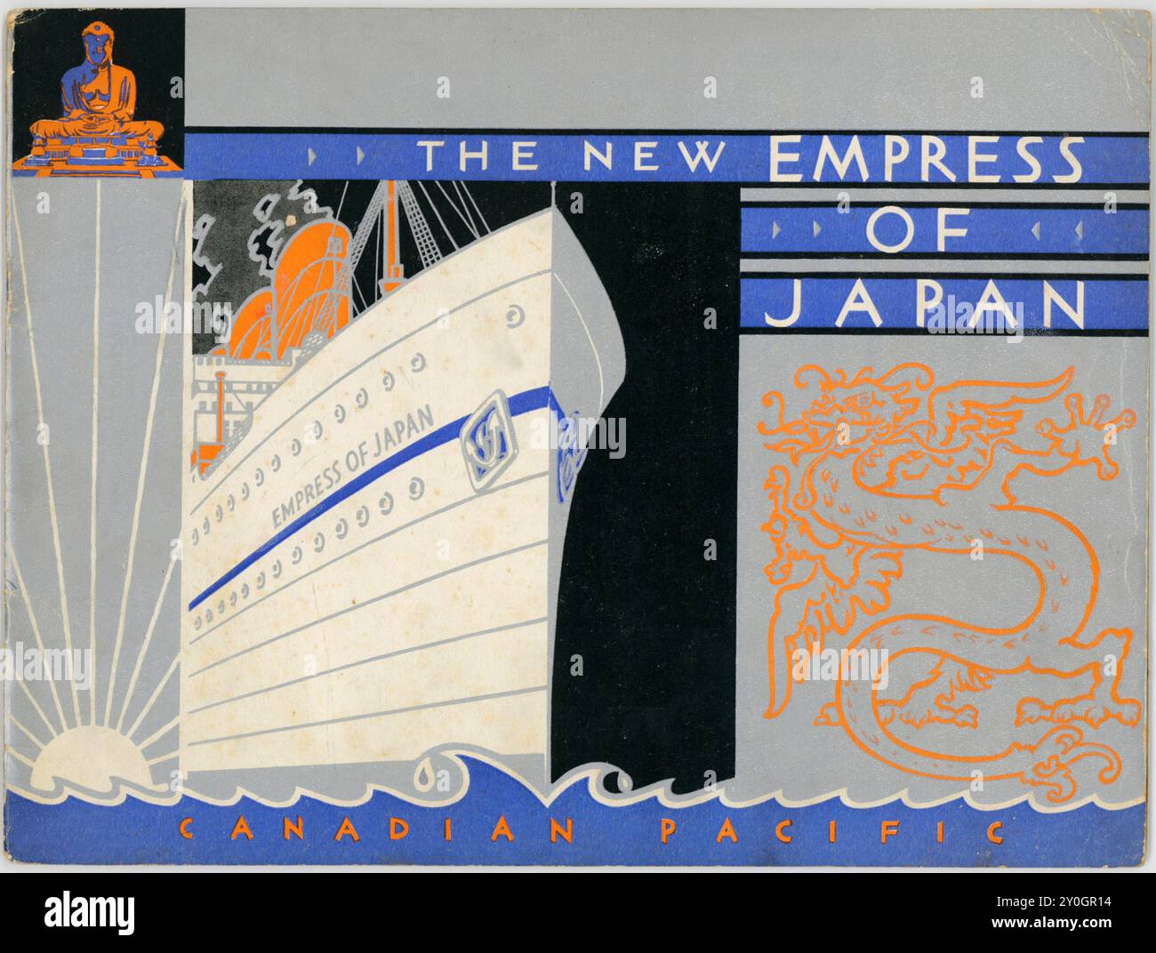 Vintage Travel booklet artwork for The New Empress of Japan by the ...