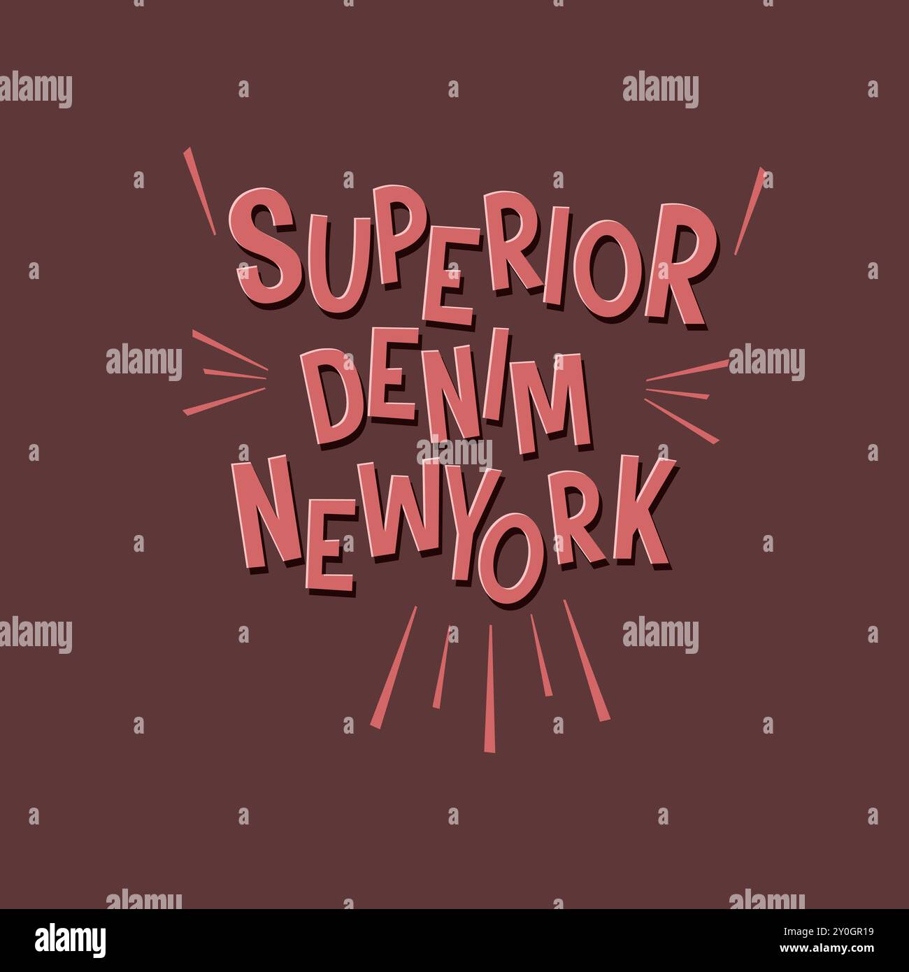 Superior Denim New york typography clothing brand design Stock Vector ...