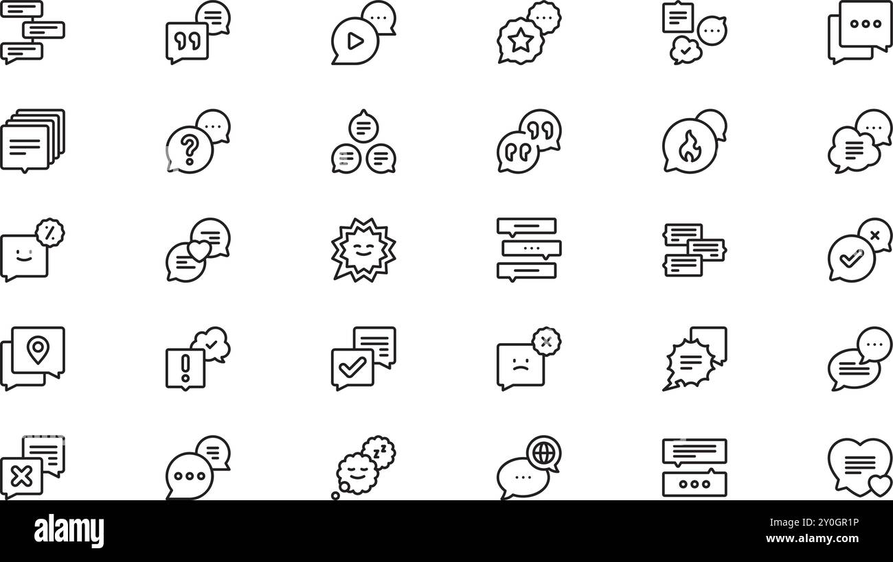 Speech bubbles icons High-Quality Vector Icons Collection with Editable Stroke. Ideal for ...