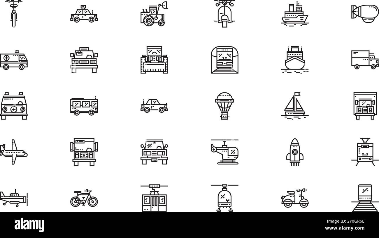Transportation icons High-Quality Vector Icons Collection with Editable ...