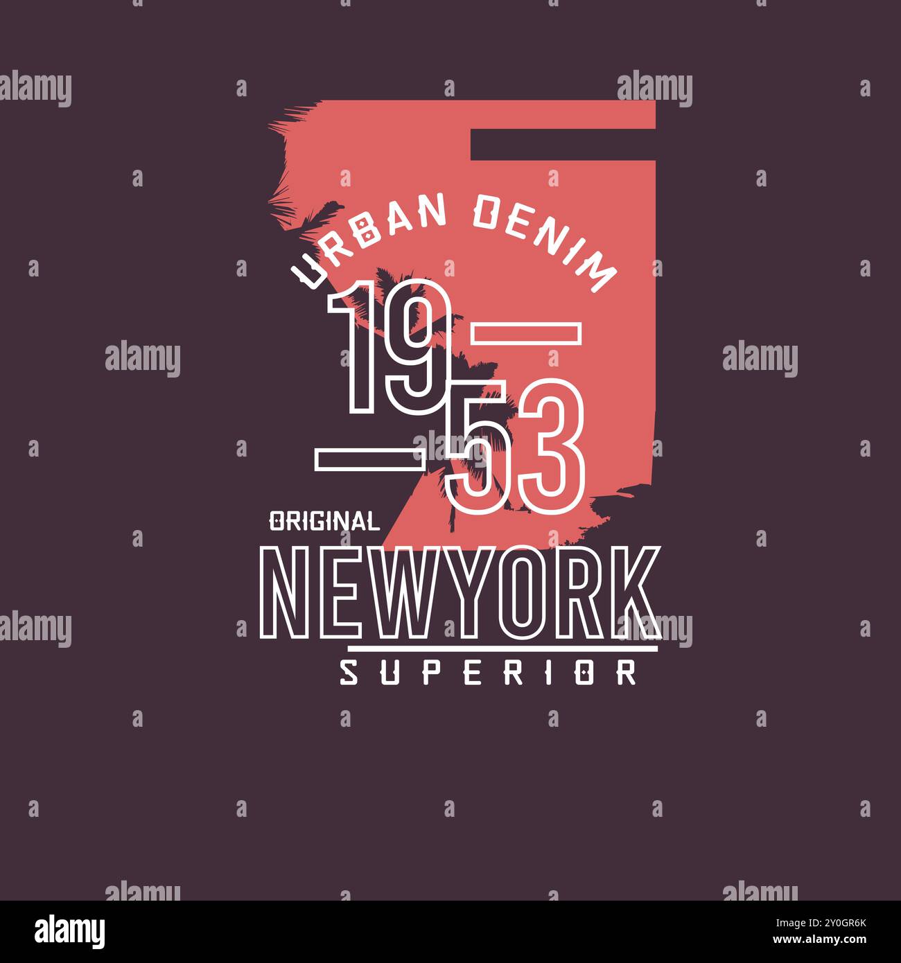 Urban Denim Original New york superior typography clothing design Stock ...