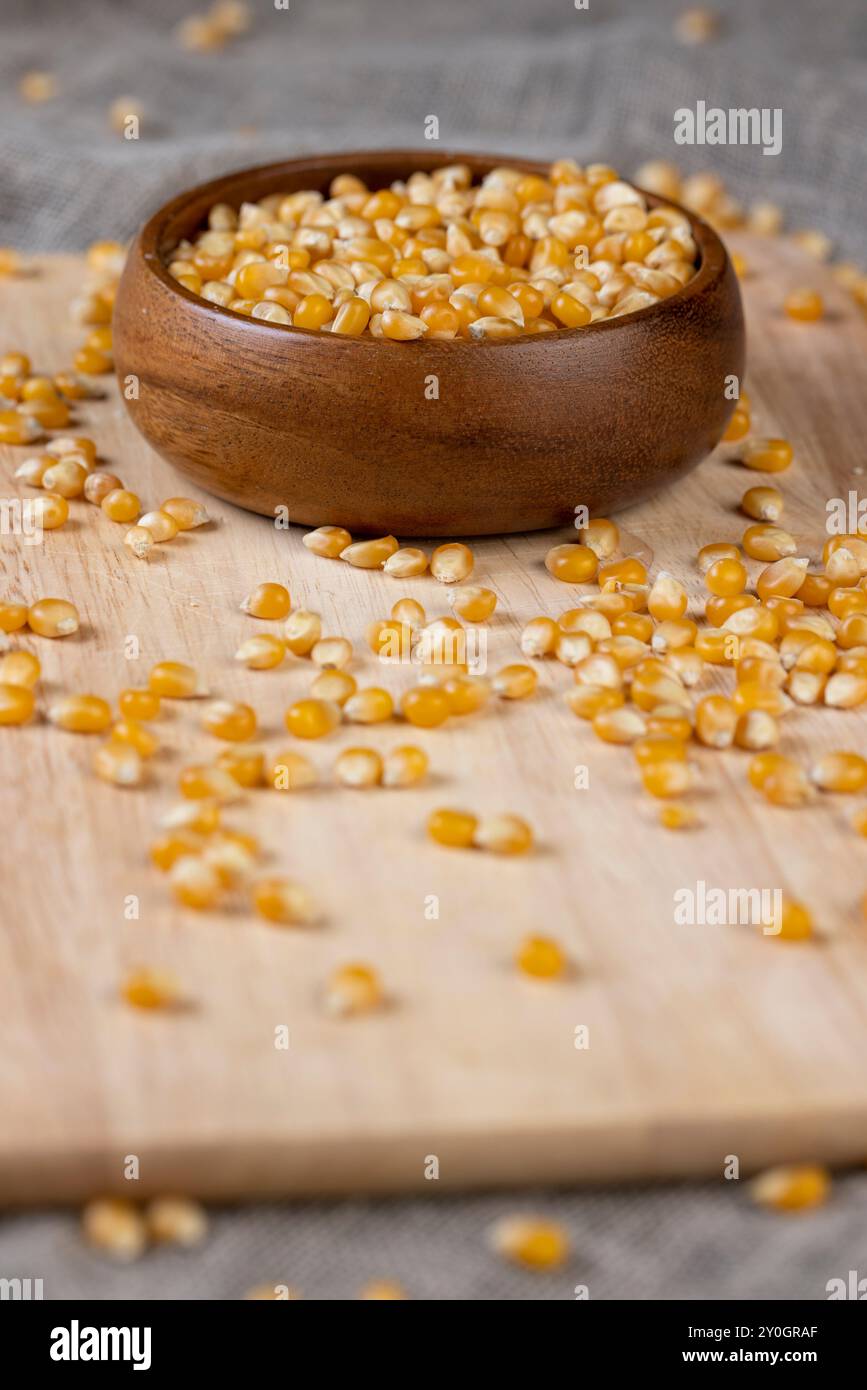 dry corn for cooking and popcorn, a sweet variety of corn that is used ...