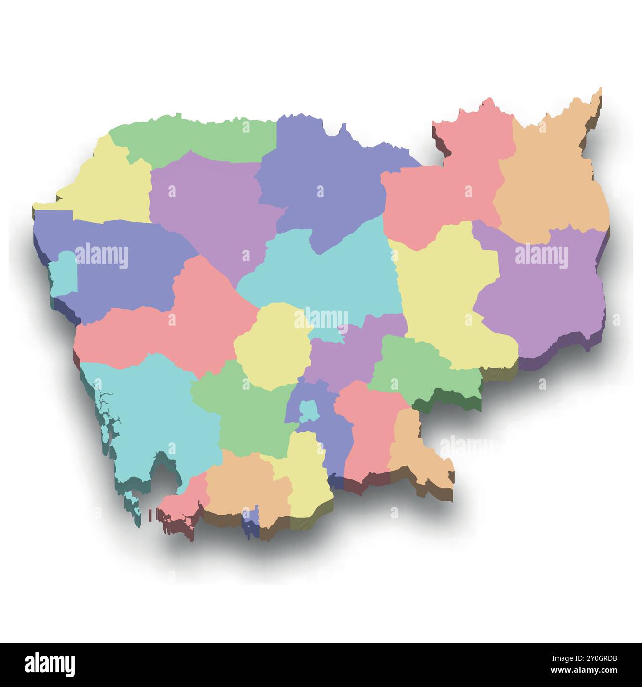 Cambodia political map capital hi-res stock photography and images - Alamy