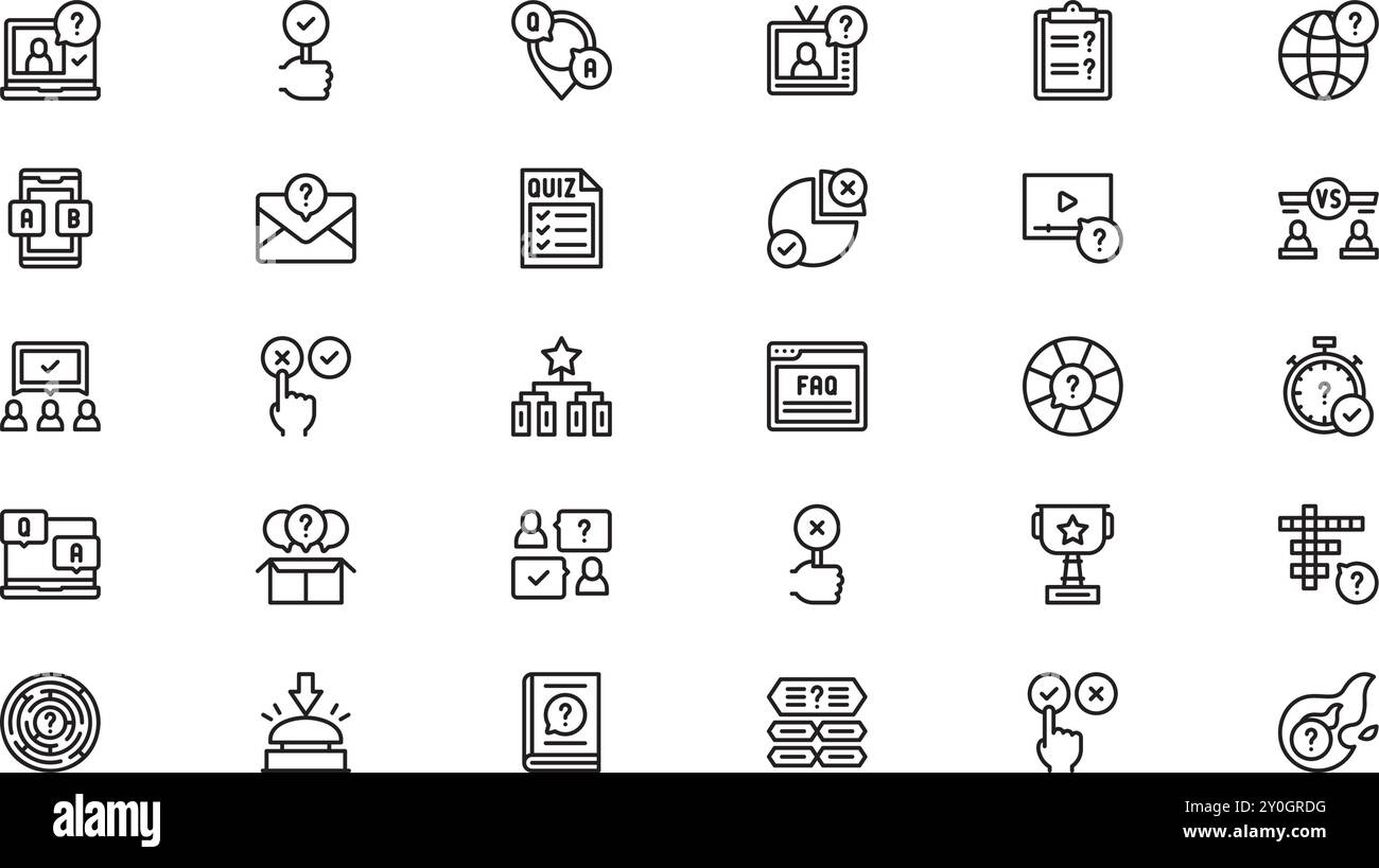 Quiz icons High-Quality Vector Icons Collection with Editable Stroke ...