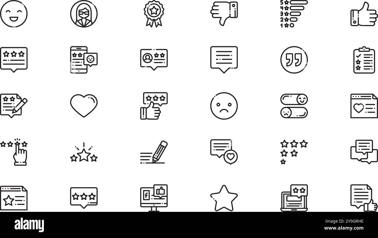 Customer reviews icons High-Quality Vector Icons Collection with ...