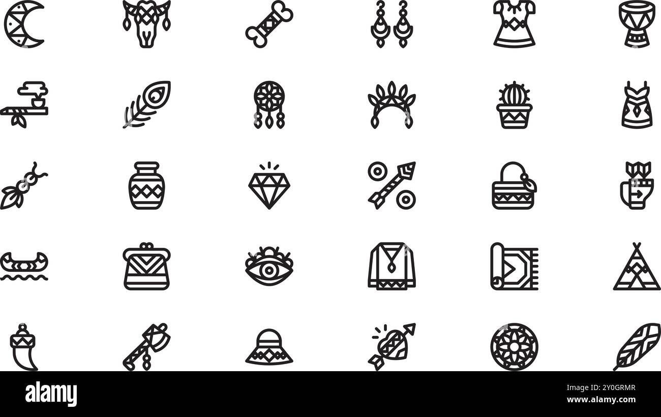 Boho icons High-Quality Vector Icons Collection with Editable Stroke ...