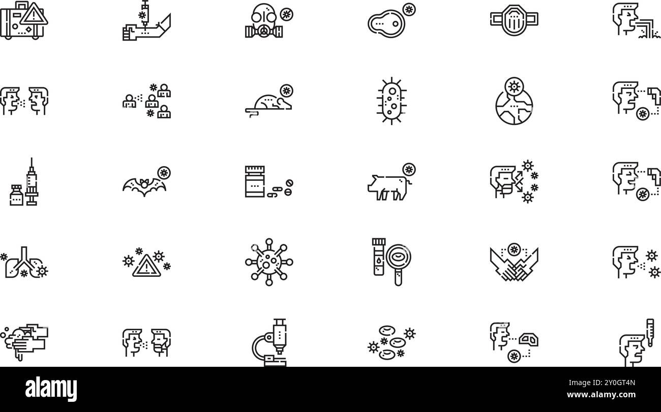 Virus transmission High-Quality Vector Icons Collection with Editable ...