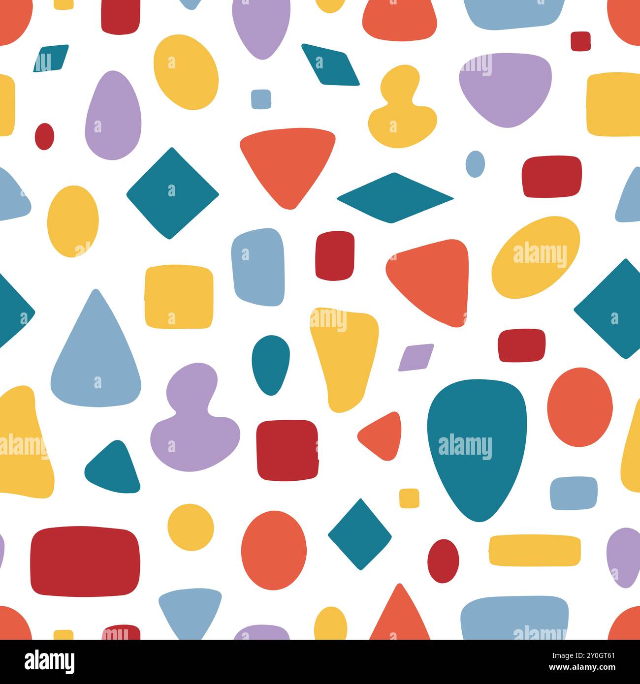 Geometric shapes seamless pattern. Vibrant triangle circle square ...