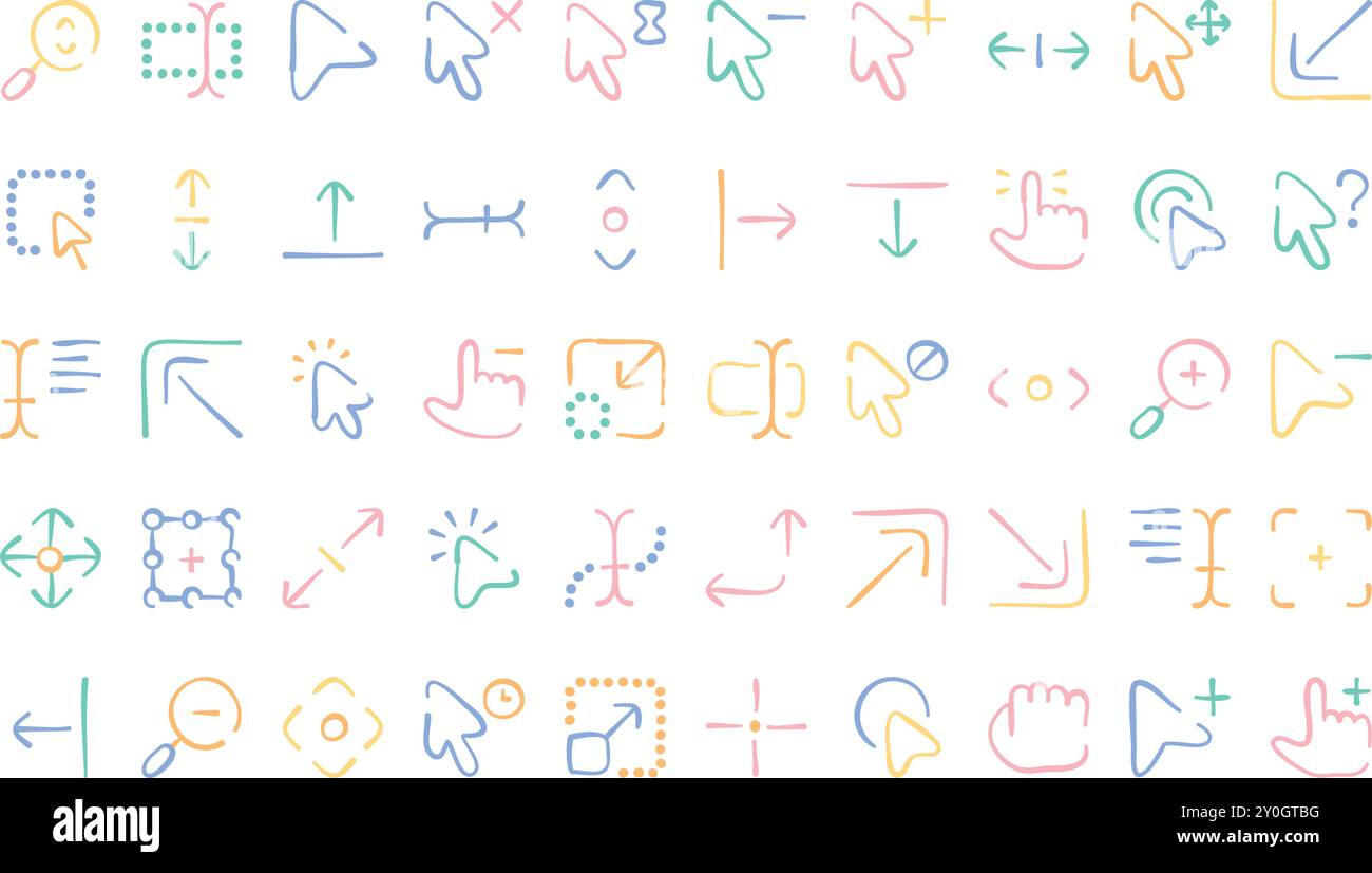 Selection and cursors icons High-Quality Vector Icons Collection with ...