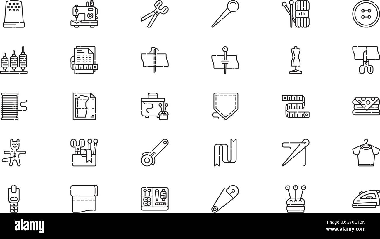 Sewing icons High-Quality Vector Icons Collection with Editable Stroke ...