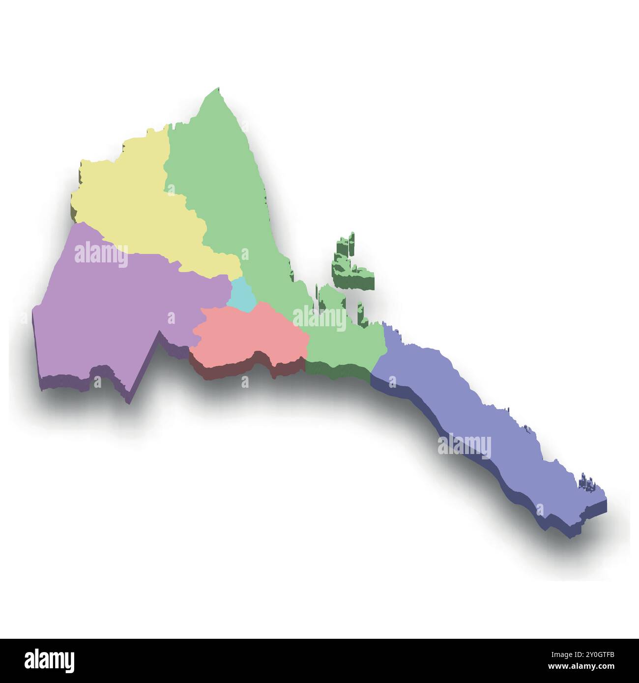 eritrea map with borders