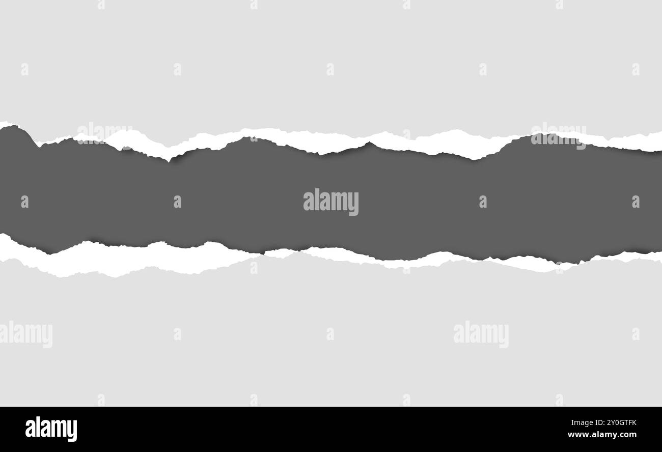 Torn paper, notebook page with ripped edges, notepaper piece for ...