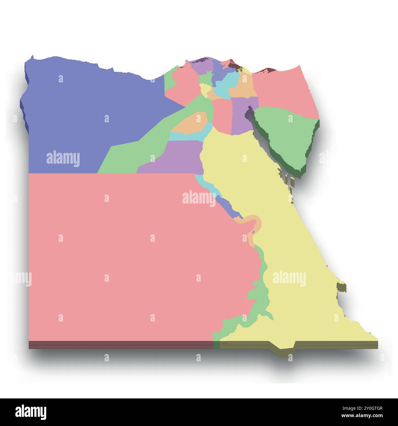 Egypt political map capital Cut Out Stock Images & Pictures - Alamy