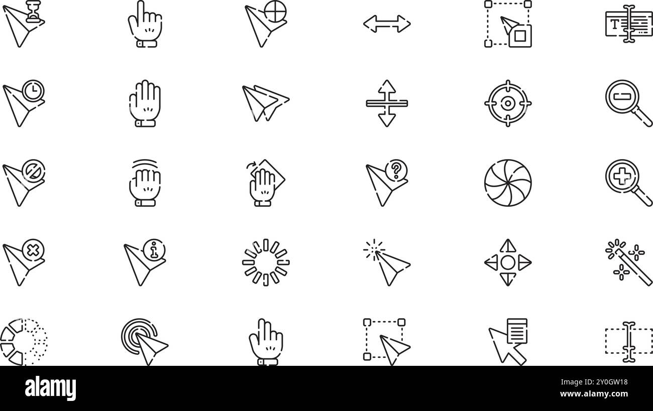 Selection and cursors icons High-Quality Vector Icons Collection with Editable Stroke. Ideal for ...
