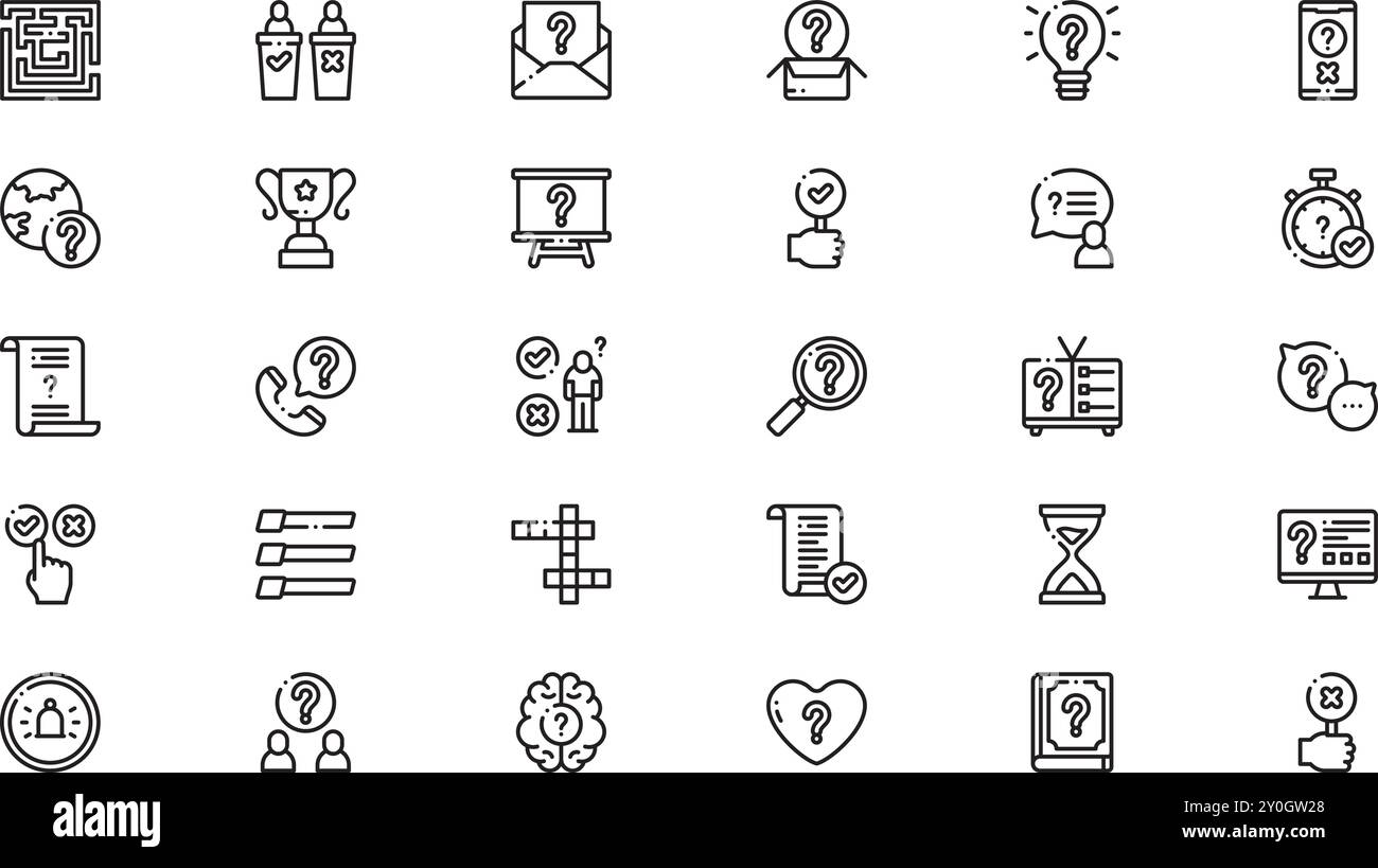 Quiz icons High-Quality Vector Icons Collection with Editable Stroke ...