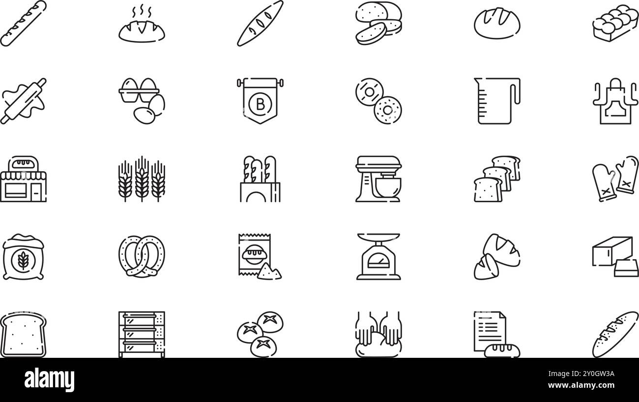 Bread icons pack High-Quality Vector Icons Collection with Editable ...